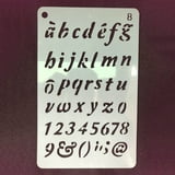 12 Sheets Calligraphy Stencils Bookmark Templates Numbers and Letters ...