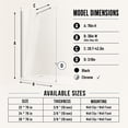 36"W x 76"H Fixed Panel Frameless Shower Door,3/8" 10mm Clear Tempered ...