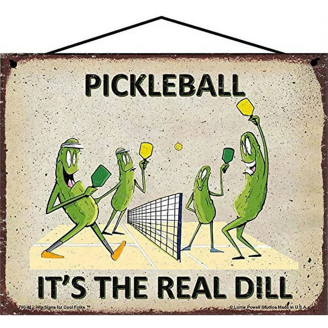 8x10 Pickleball Sign - It's The Real Dill - Vintage Style Pickleball ...
