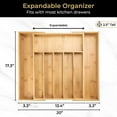 SMIRLY 8-Slot Bamboo Kitchen Drawer Organizer Expandable Utensil Tray ...