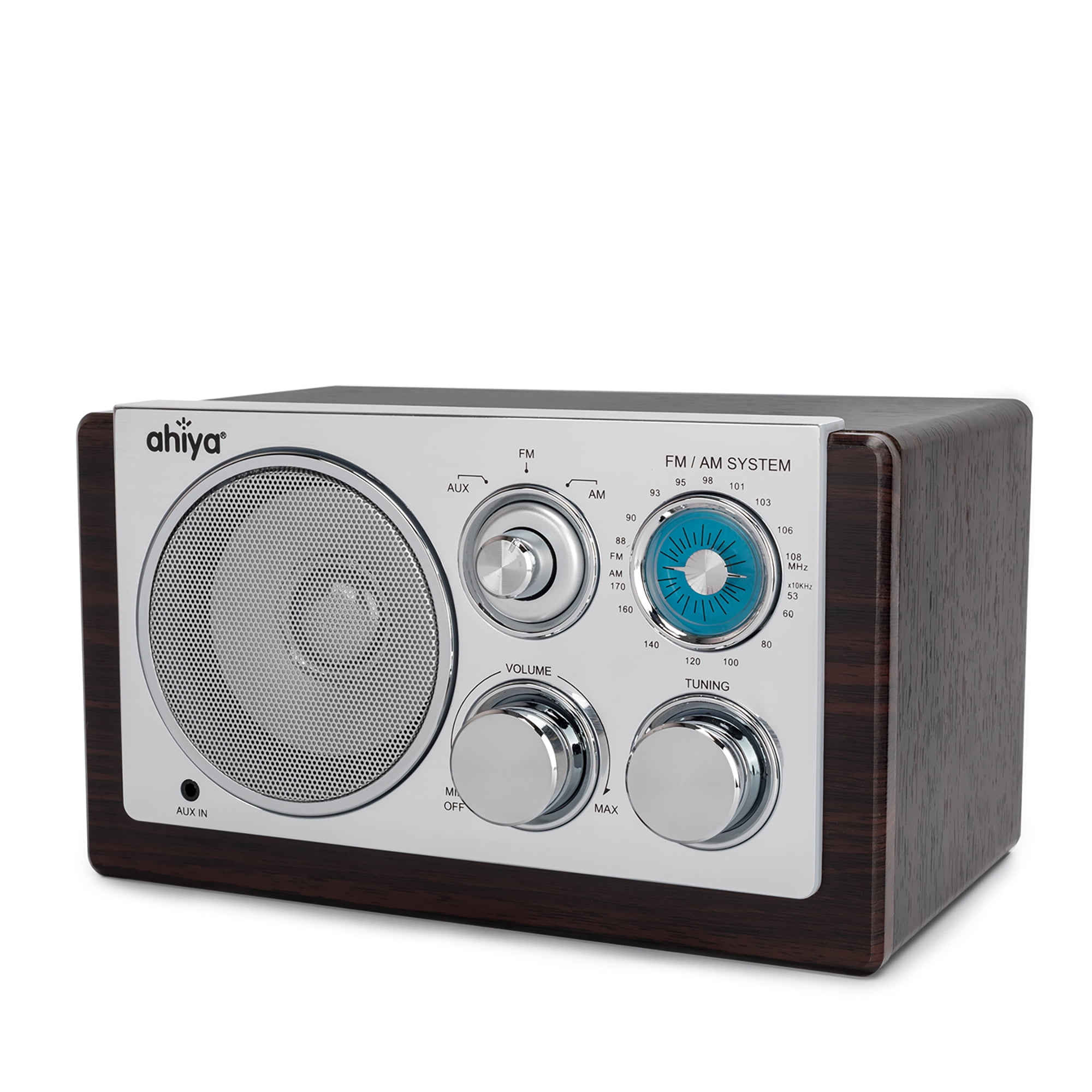 ahiya Radios AM FM Radio Receiver UL Certified AC 120V Adapter Rotary ...