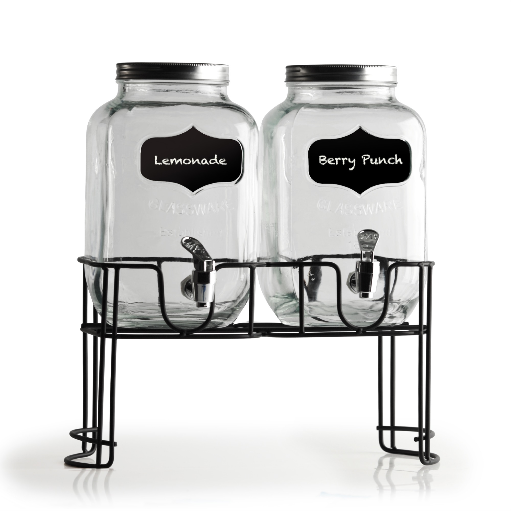 Circleware Double Mini Yorkshire Dispensers With Chalkboard Panels On ...
