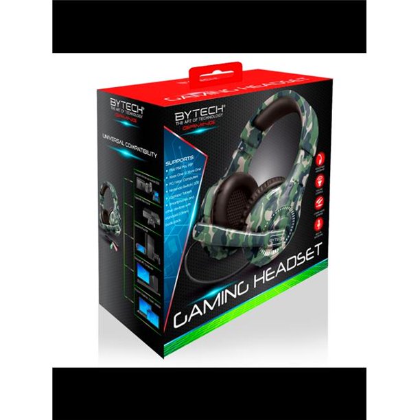 Bytech BYGAOH103GR Camo Gaming Headset with - Walmart.com - Walmart.com