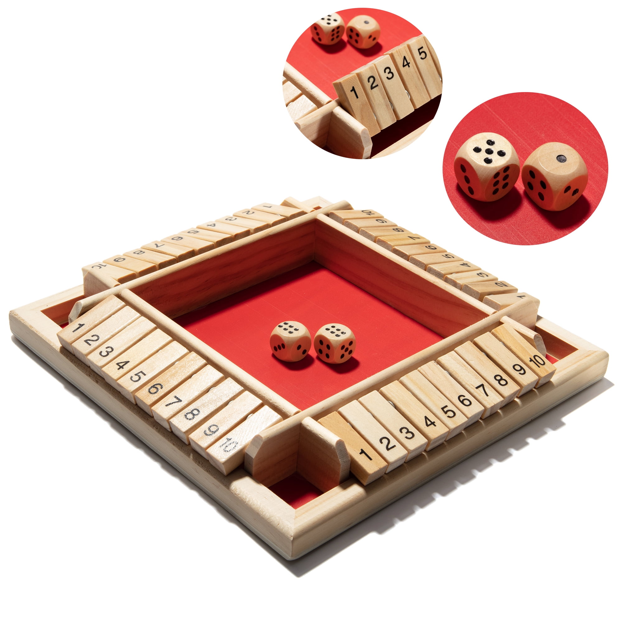 Wooden Shut The Box 2 Dice Game Board 4 Player Shut The Box Dice Game 4 Wooden Shut The Box 2 Dice Game Board 4 Player Shut The Box Dice Game 4