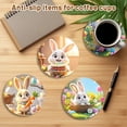 2Pcs 3.94Inch Easter Bunny Wooden Cupholder Coaster for Car Bar Home ...