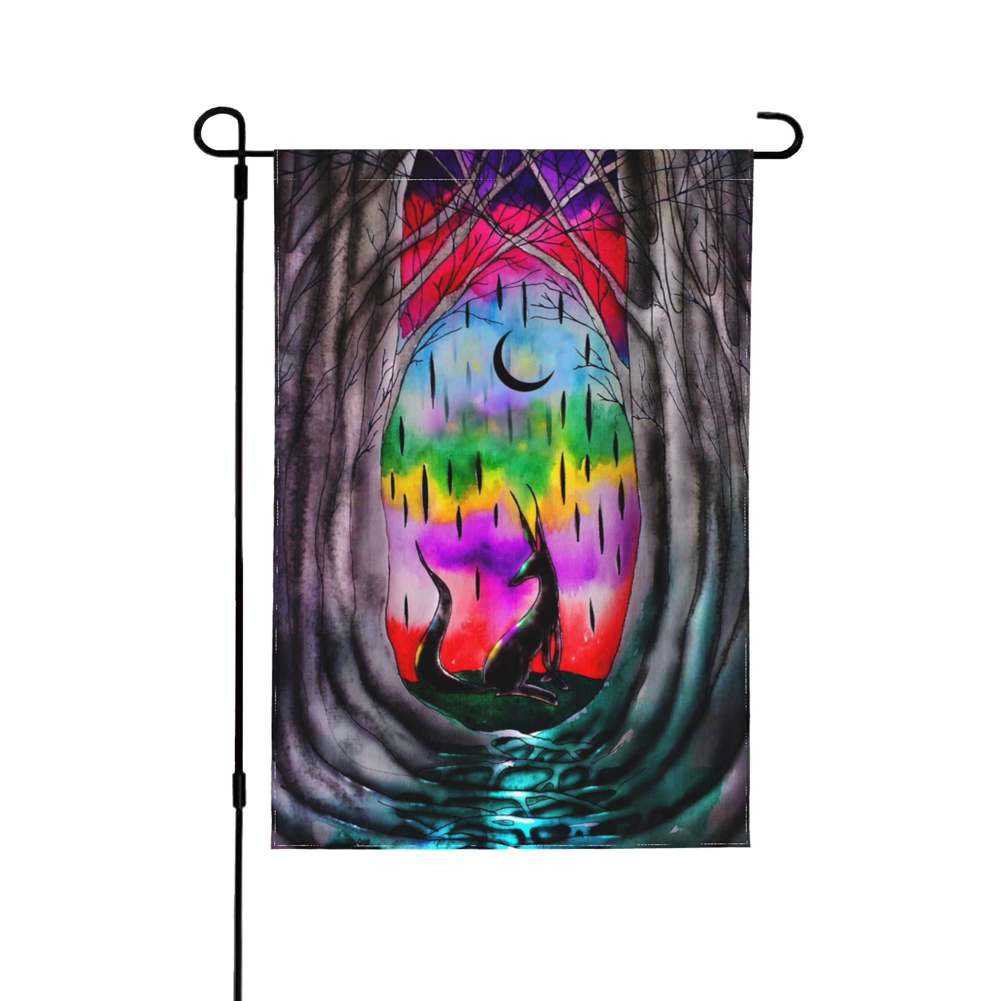 XMXY Forest A Fox Sky Night Garden Flags Double Sided,Farmhouse Holiday ...