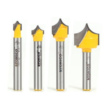 Yonico 14461 4 Bit Core Box Router Bit Set 1/2-Inch Shank - Walmart.com