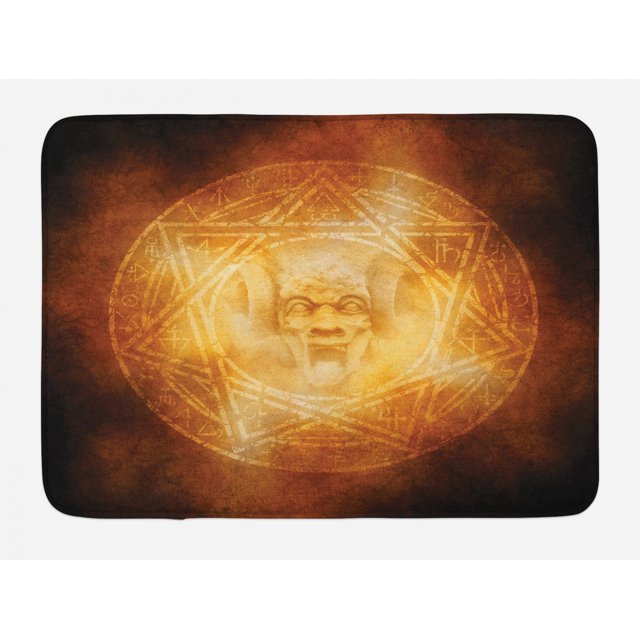 Horror House Bath Mat, Demon Trap Symbol Logo Ceremony Creepy Scary ...