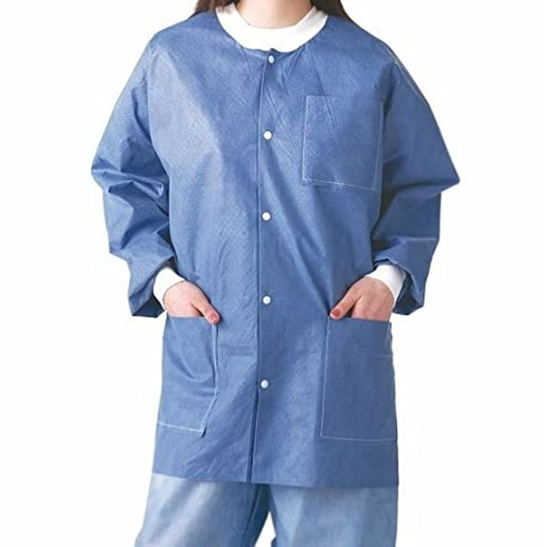 BRITEDENT Disposable Gowns Large . Pack of 10 Blue Surgical Gowns. 45 ...