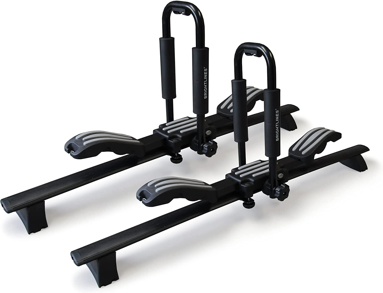 BRIGHTLINES Complete Set Roof Rack Crossbars and Premium Double Kayak ...