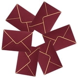 PTOOTP Dark Red Invitation Envelope Simple Design for Storage and ...