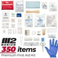 M2 Basics 350 Piece Emergency First Aid Kit, Compact, Travel Ready - Walmart.com