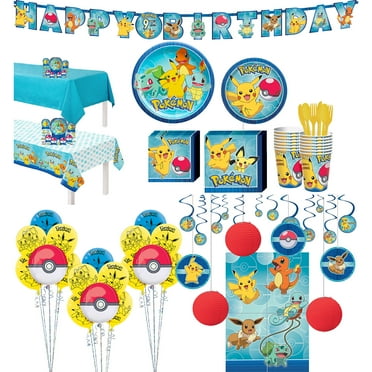 B-THERE Pokemon Party Pack Bundle - Pokemon Birthday Set, Seats 16 ...