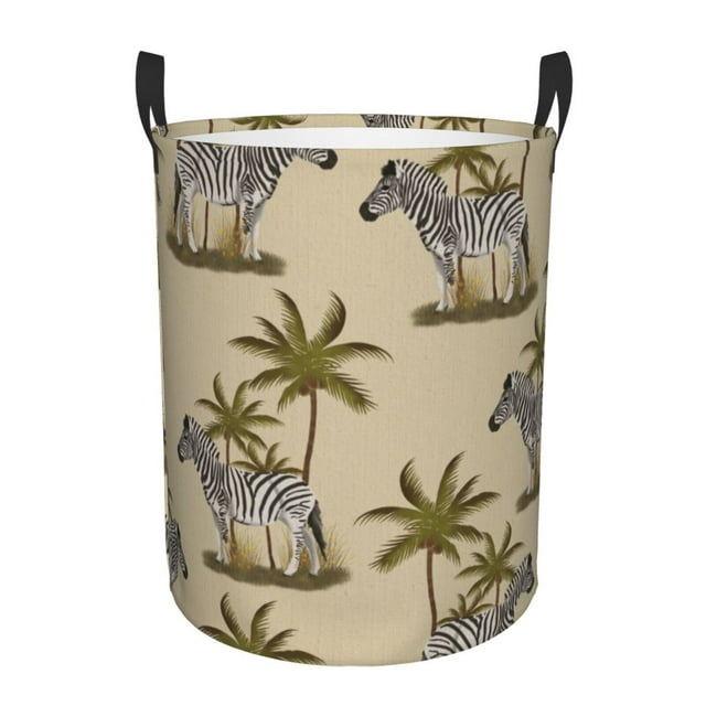 XMXT Collapsible Laundry Basket, African Zebra Print Waterproof Laundry ...