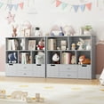Homfa Kids Toy Storage Organizer, 5 Cubby Children Bookcase and ...