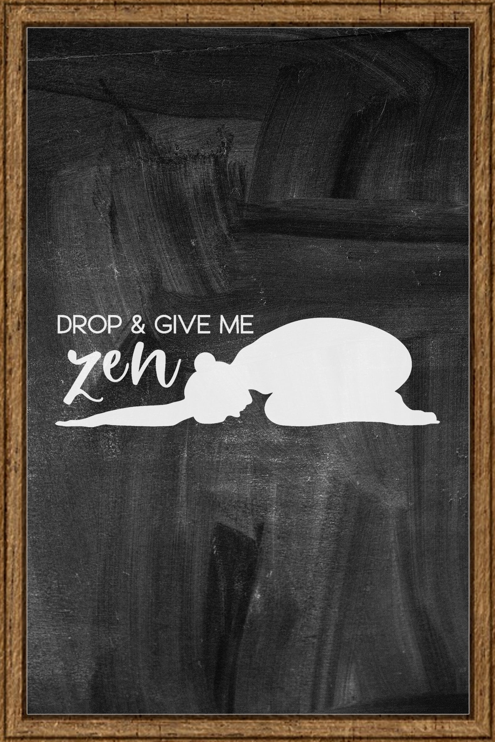 Drop & give me Zen Childs pose yoga silhouette happy funny peace Tin ...