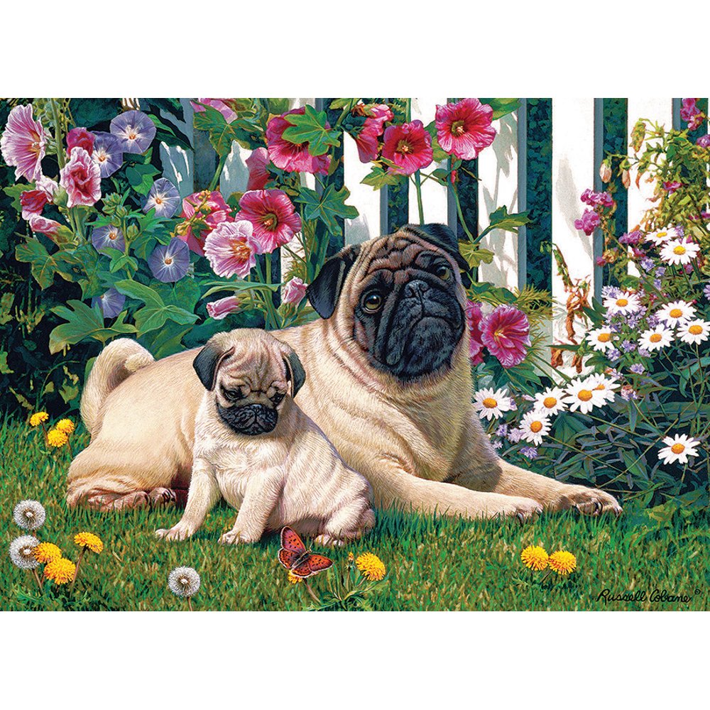 Cobble Hill Pug Family 1000 Piece Jigsaw Puzzle - Walmart.com - Walmart.com