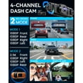 N5 4 Channel Dash Cam 360° View, 1080P Front and Rear Inside, Left ...