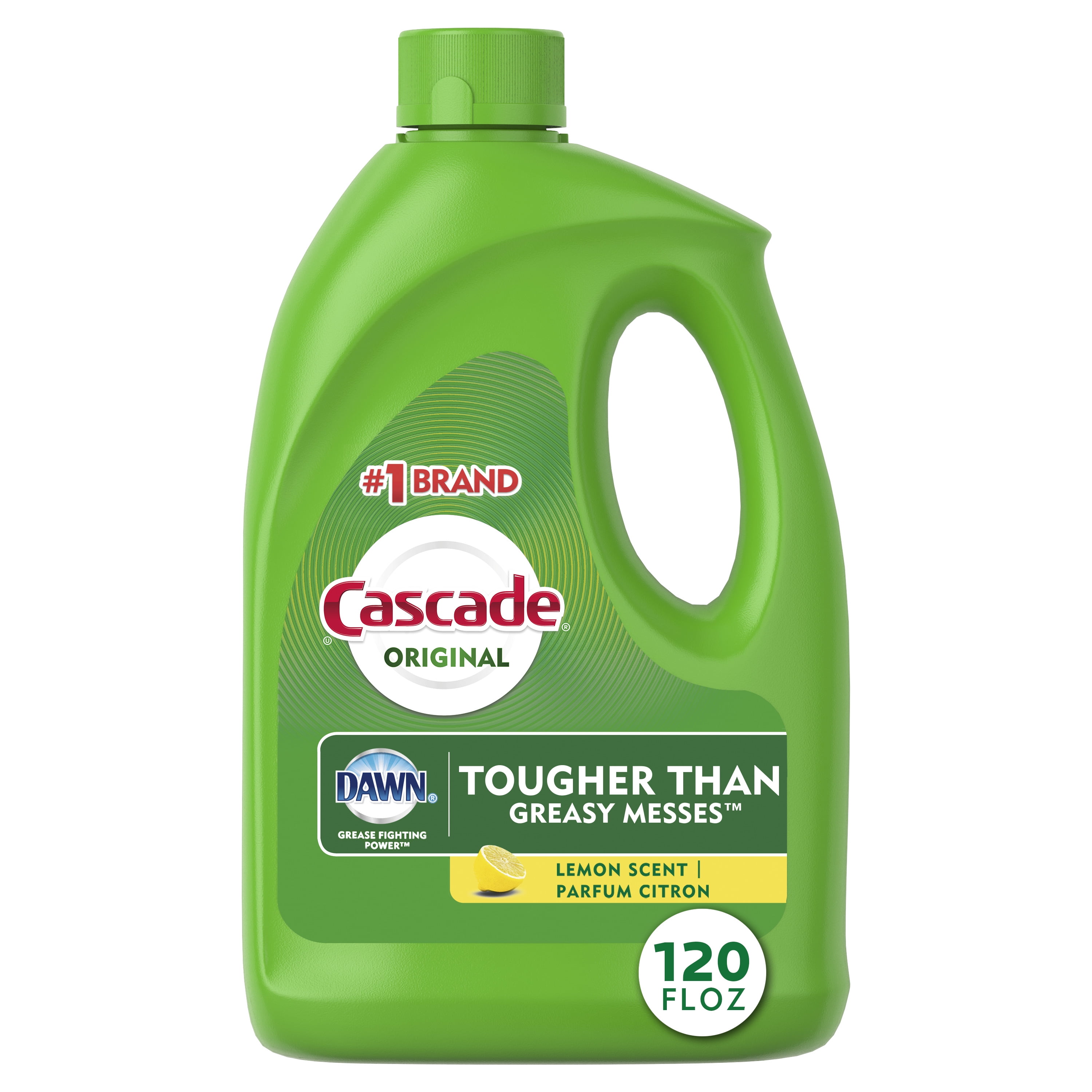 Cascade Gel, Dishwasher Detergent, Lemon Scent, 120 fl oz - Walmart.com