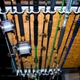 Piranha FD011 Overhead and Wall Mount Fishing Rod Rack, Holds 11 Rods ...
