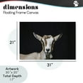Goat Face over Black Gray Framed Floater Canvas Wall Art, design by Amy ...