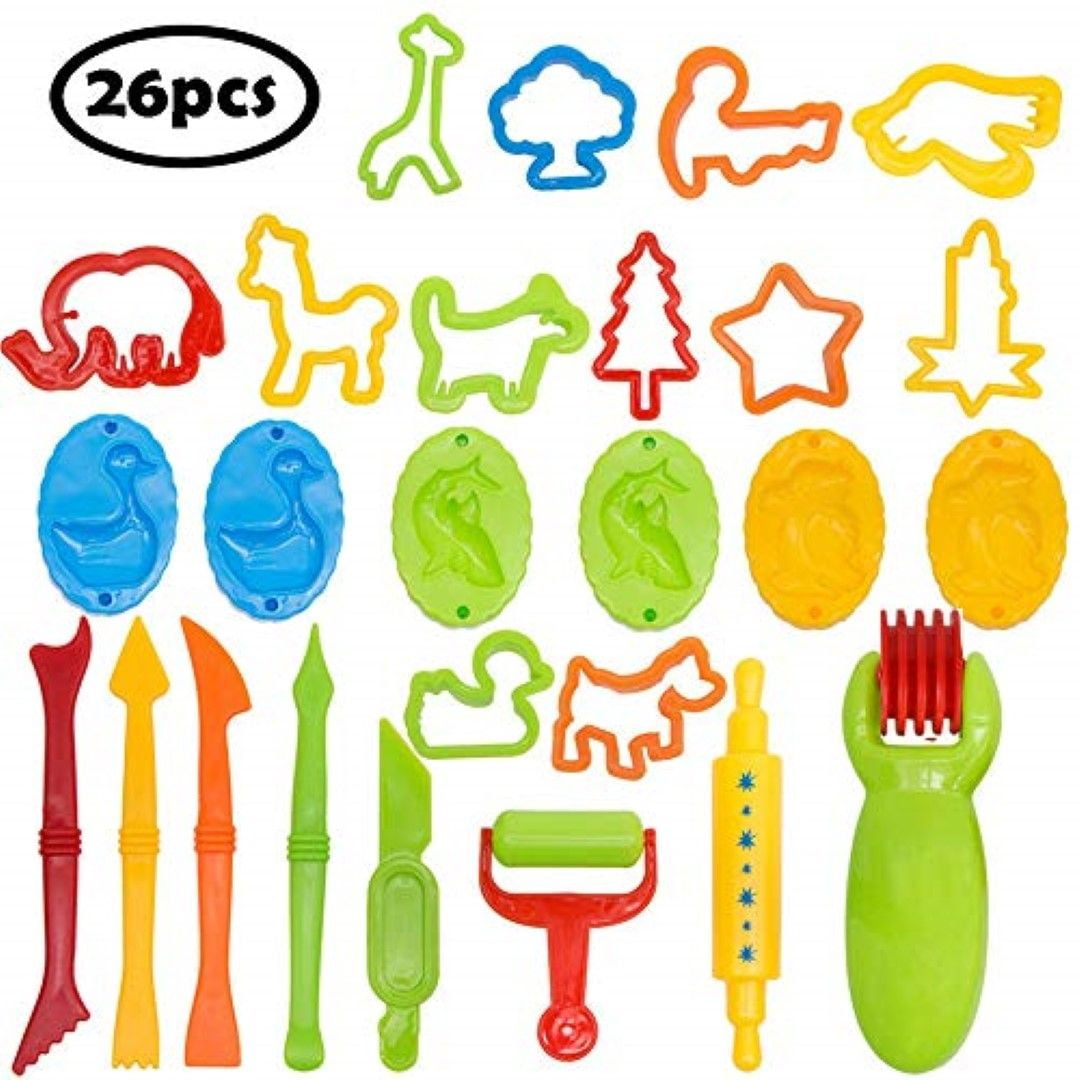 Playdough Tools for Kids?26PCS Play Dough Molds Clay Tools Set for kids ...