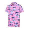 FYDUU Boys Polo Shirt T-Shirts Short Sleeve Printed Graphic Tees Button ...