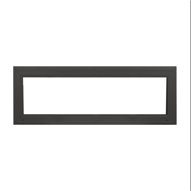 Double Pane Transom Window 48" x 12" Fixed Window Black Vinyl DP66 ...