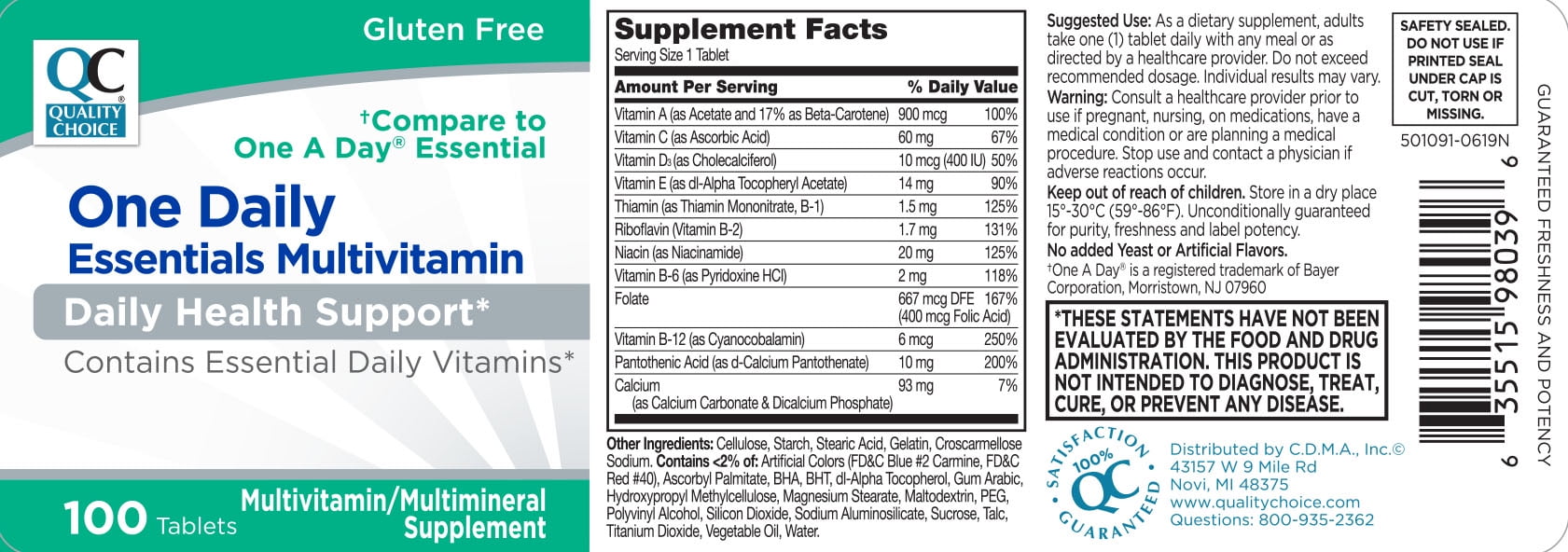 Rx Item-Multi-Vitamin 1MG 100 Chewable By Method Pharma USA, 59% OFF