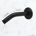 Westbrass D300-1-62 1/2" IPS x 6" Shower Arm with Flange, Matte Black ...