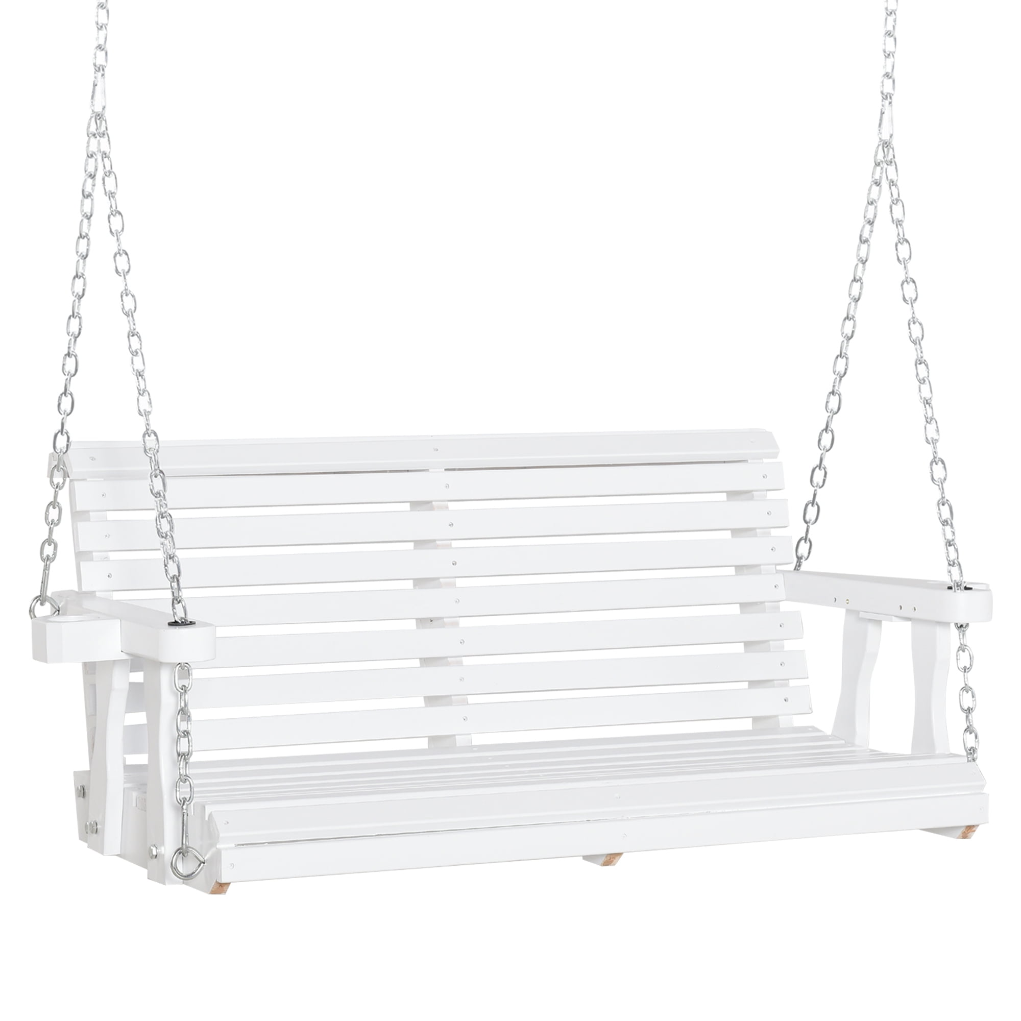 Click here for Outsunny 2 Seater Porch Swing Wooden Patio Swing C... prices