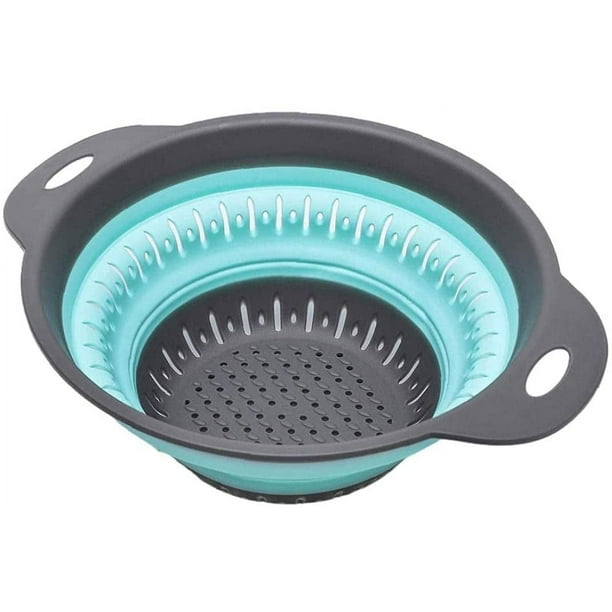 Collapsible Colander - Silicone Kitchen Drain Basket - Vegetable and ...