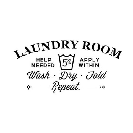 Removable Laundry Room Background Wall Stickers Decals Wallpaper Mural ...