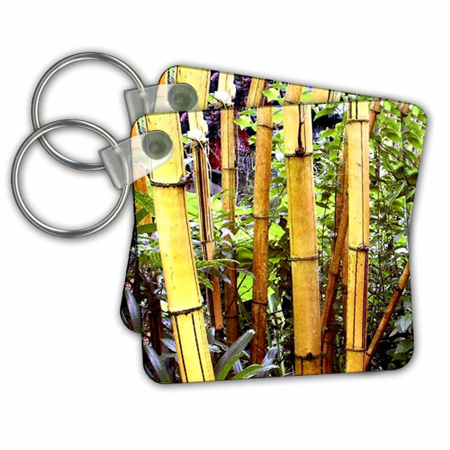 3dRose Bamboo - Key Chains, 2.25 by 2.25-inches, set of 6 - Walmart.com