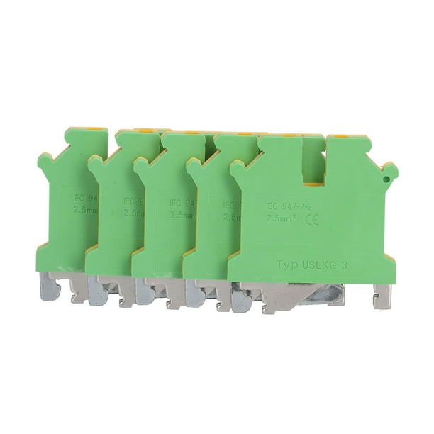 DIN Rail Grounding Terminal,50Pcs Grounding Terminal Pure Grounding ...