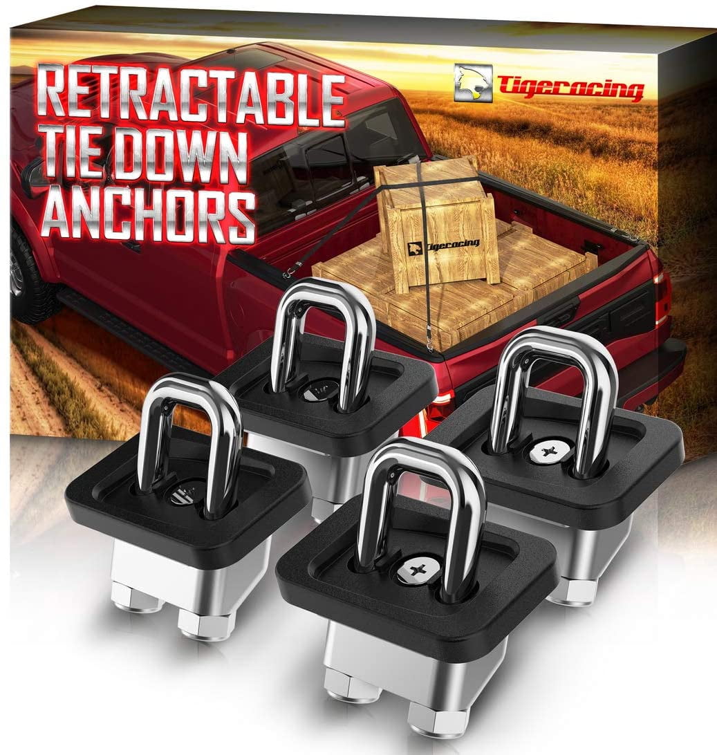Tie Down Anchors Retractable Truck Bed Side Wall D Ring Compatible with ...