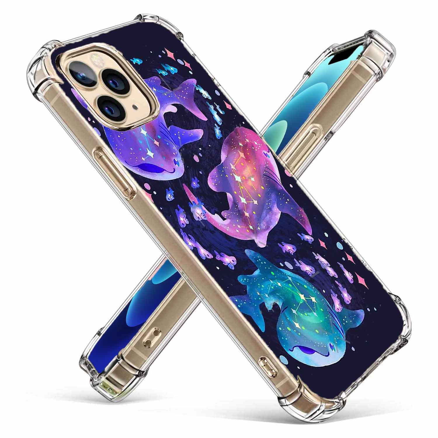 Cosmic Whale Shark Case for iPhone 12 Pro Max,Aesthetic Art Design ...