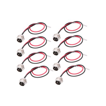 8pcs Electric Scooter Charging Connector Round 3 Needles 2 Wires ...