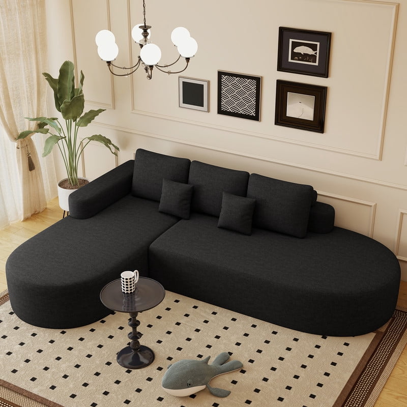 Hawsaiy 112" Modular Curved Sofa, Oversized Cloud Couch with Deep Seat ...