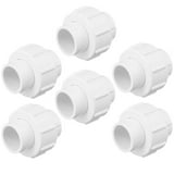 6Pcs 3/4" PVC Union Pipe Fittings, 3/4" PVC Coupling Adapters(Socket x ...