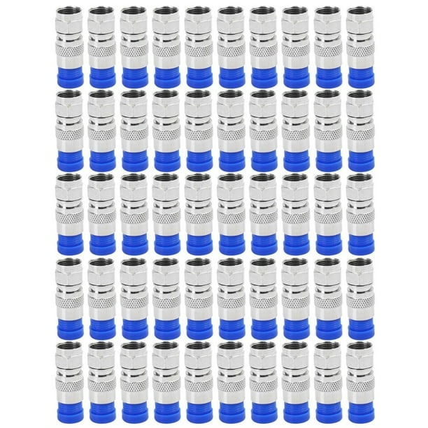 50PCS RG6 Compression Connectors Coaxial Cable Waterproof Connection F ...