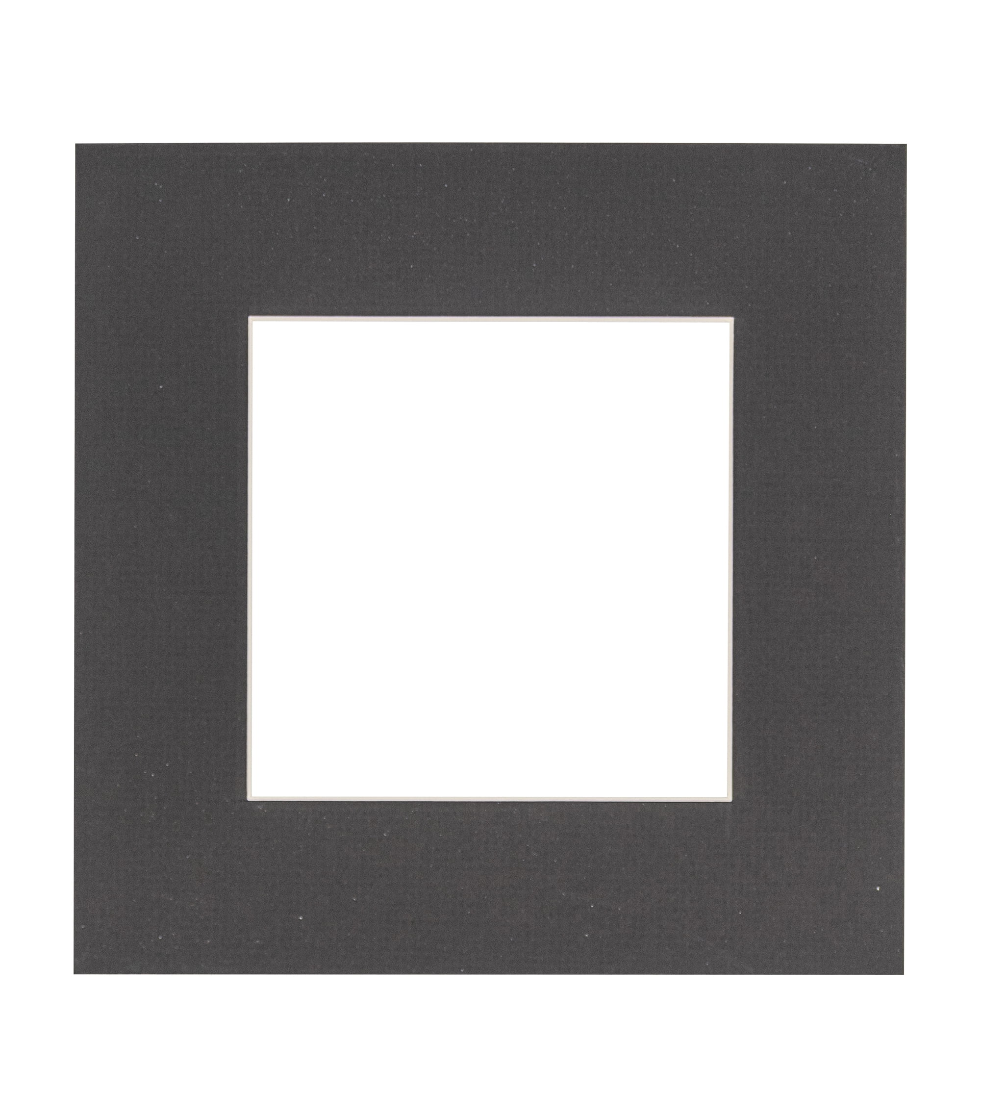 Textured Black Acid Free 16x16 Picture Frame Mats with White Core Bevel ...