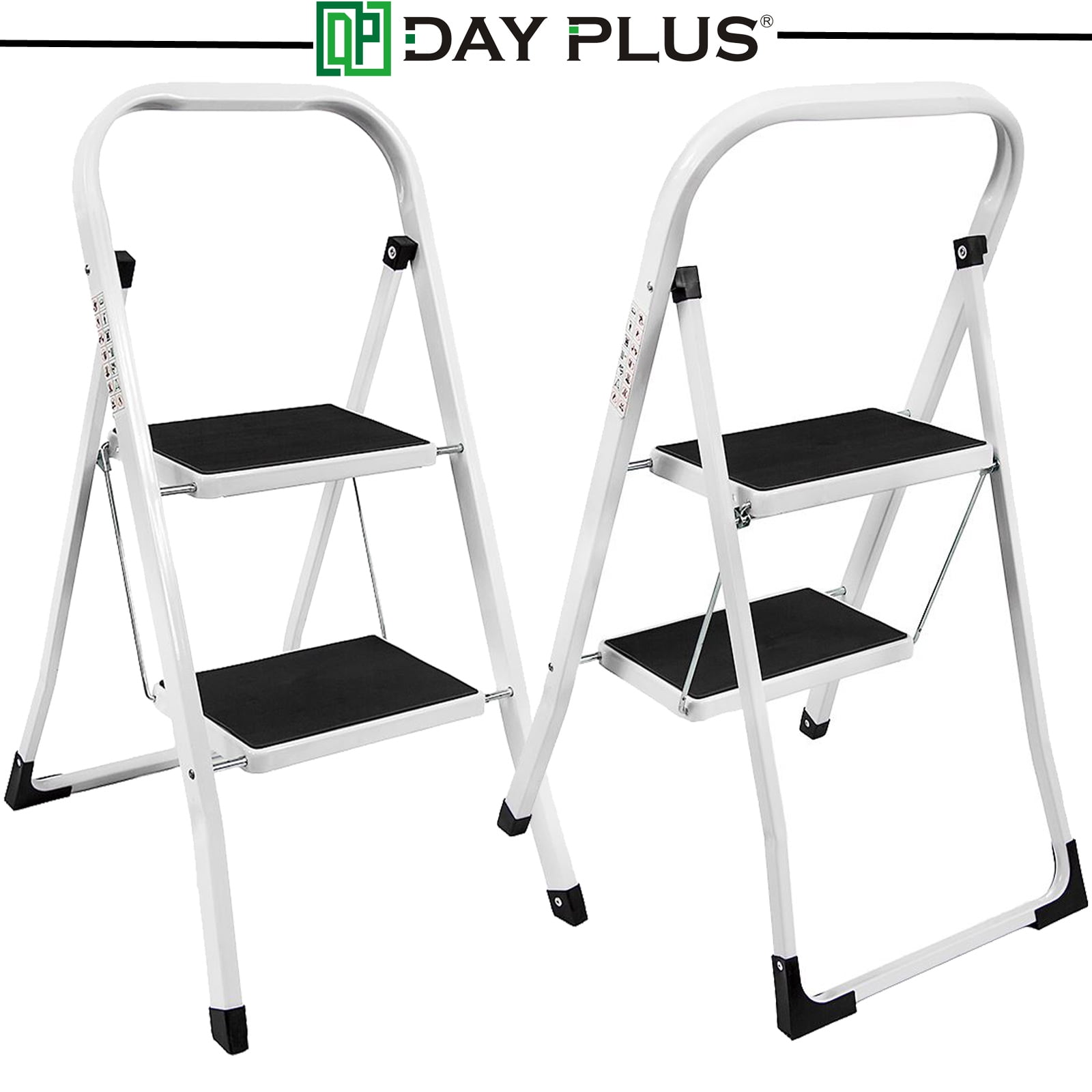 Dayplus 2 Step Ladder - Foldable Ladder With Anti-Slip Mat 2 Step ...