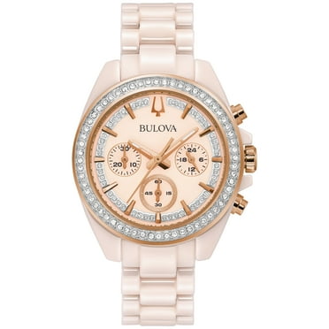 Bulova Women's Classic Crystal Black Stainless Steel Watch 98L252 ...