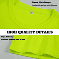 BeautyWill Men's Hi Vis Short Sleeve Work T-Shirt, Breathable Dry Fit ...