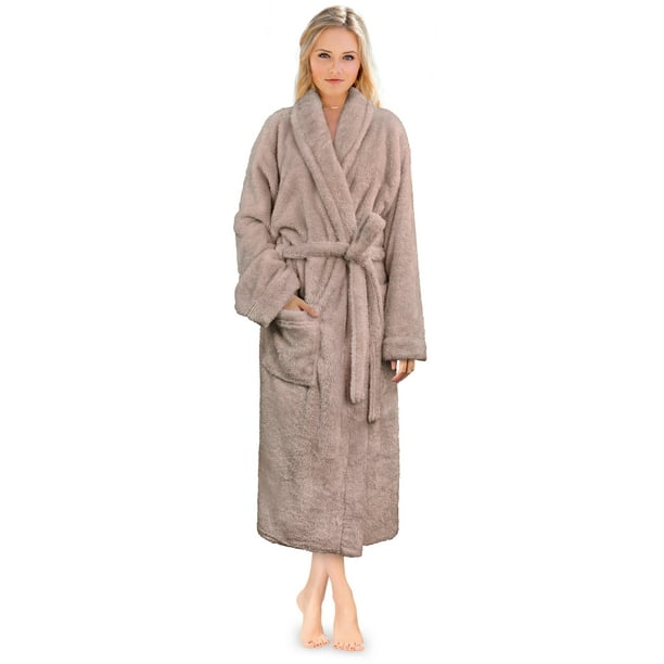 PAVILIA Premium Womens Plush Soft Robe Fluffy, Warm, Fleece Sherpa ...