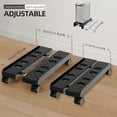 Adjustable Mobile Cpu Stand Ventilated Computer Tower With 4 Caster ...