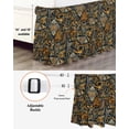 Abstract Flowers Bed Skirt King Size 16 Inch Drop, Retro Paisley Floral ...