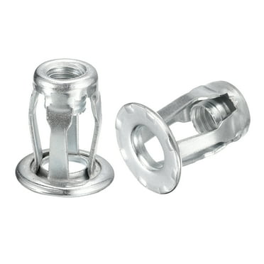 #6-32 Rivet Nuts, 50 Pack Zinc Plated Carbon Steel Knurled Flat Head ...