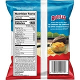 Ruffles Mixed Flavors Variety Pack, Single Serving Size, Lunch Size, 40 ...